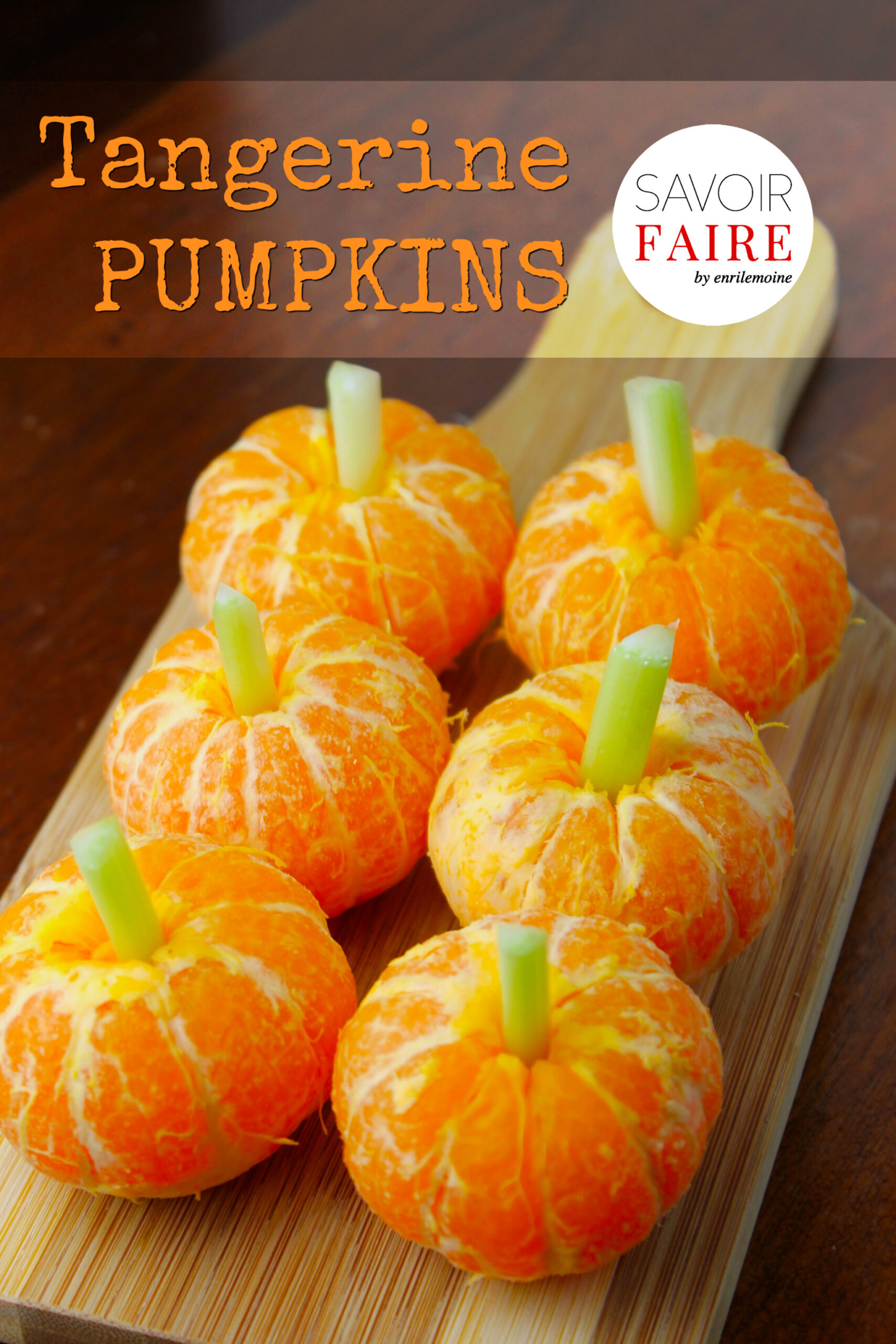 Tangerine Pumpkins for Halloween - EnriLemoine