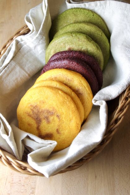 Veggie Colored Arepas Recipe + VIDEO - EnriLemoine
