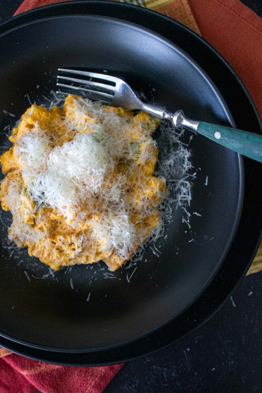 Pasta with Creamy Pumpkin Sauce