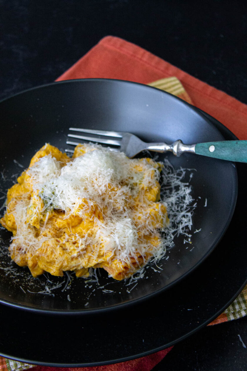 Pasta with Creamy Pumpkin Sauce