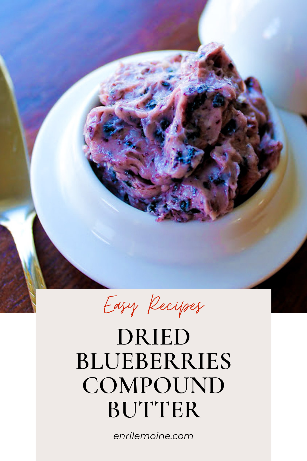 Enhance your mornings with this delicious Dried Blueberry Compound Butter